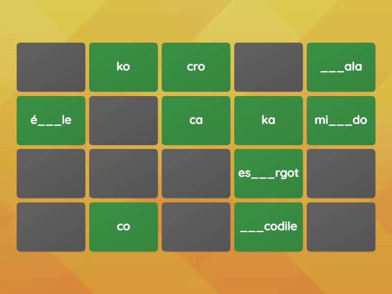 Memory des sons. - Matching pairs