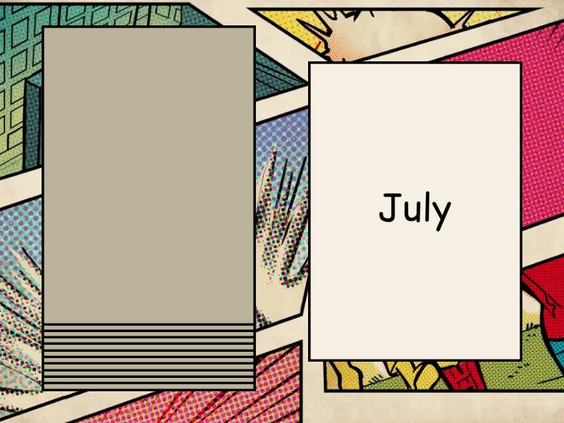 MONTHS OF THE YEAR - Cartas al azar