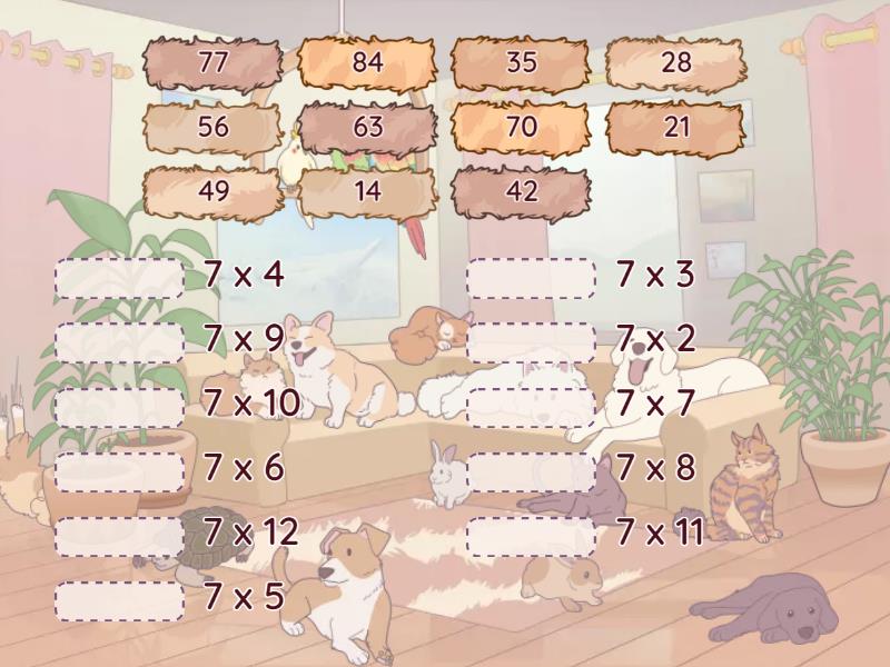 7 Times Tables - Match up
