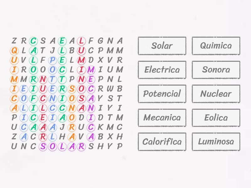 Ian gustavo beltran garcia - CEIM - Tipos de energia - Sopa de letras