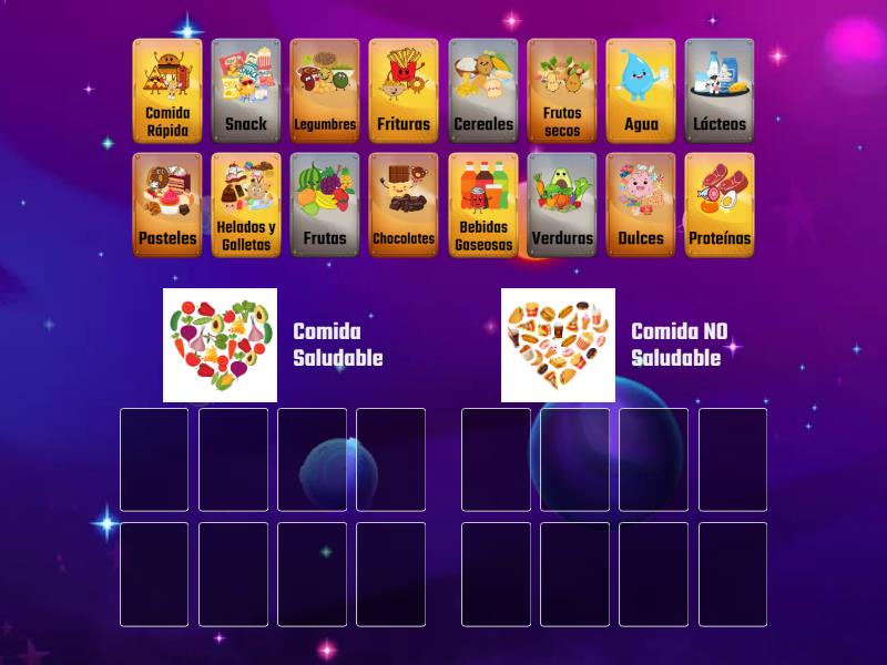 Comida Saludable v/s Comida NO Saludable - Classificação em grupos