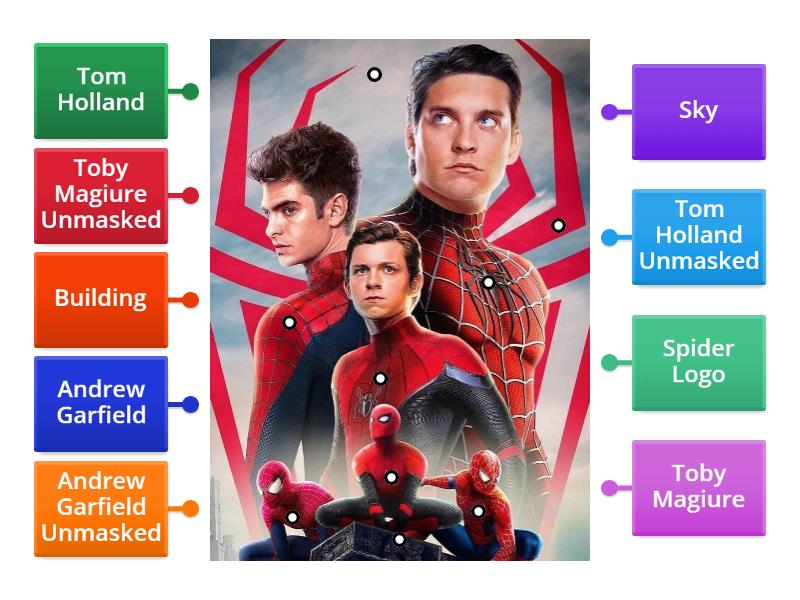 Spiderman - Labelled diagram