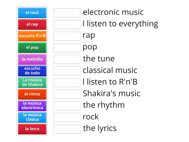 La música - Match up