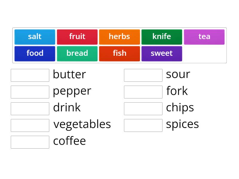 Food phrases - Match up