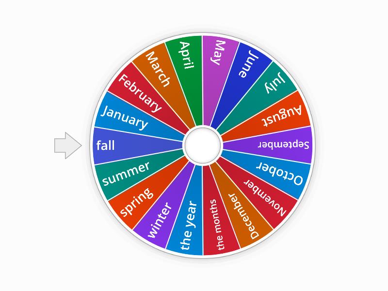 Months of Year Wheel - Random wheel