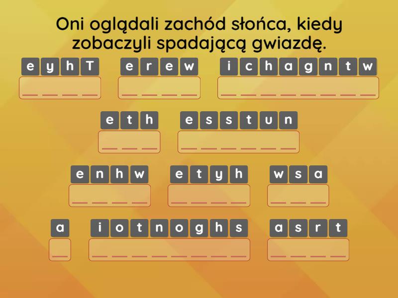 past continuous when past simple - TYPE ON YOUR KEYBOARD - Anagram