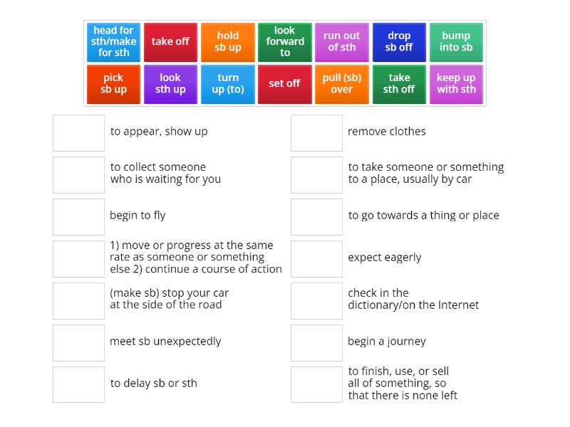 Phrasal verbs - Match up