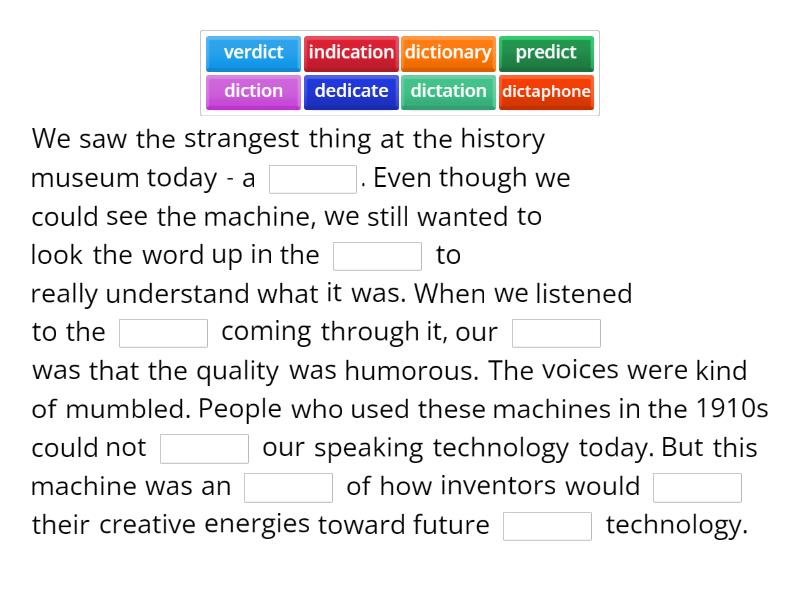 MM Root Lesson Dic Dict 8 - Complete the sentence