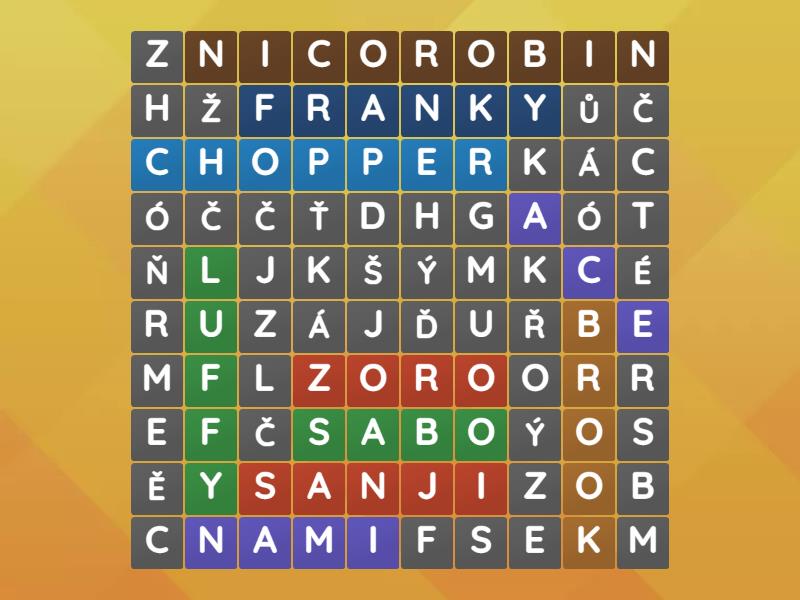 one piece - Wordsearch