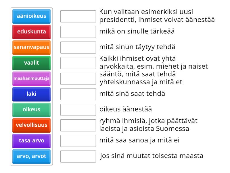 Yhteiskunta - Match up