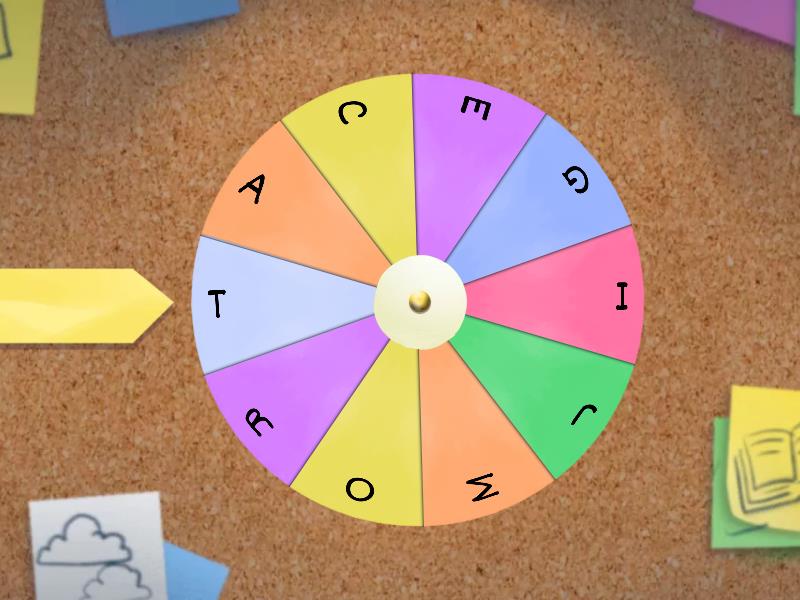 Escribiendo nombres de animales que inicien con la letra: - Random wheel