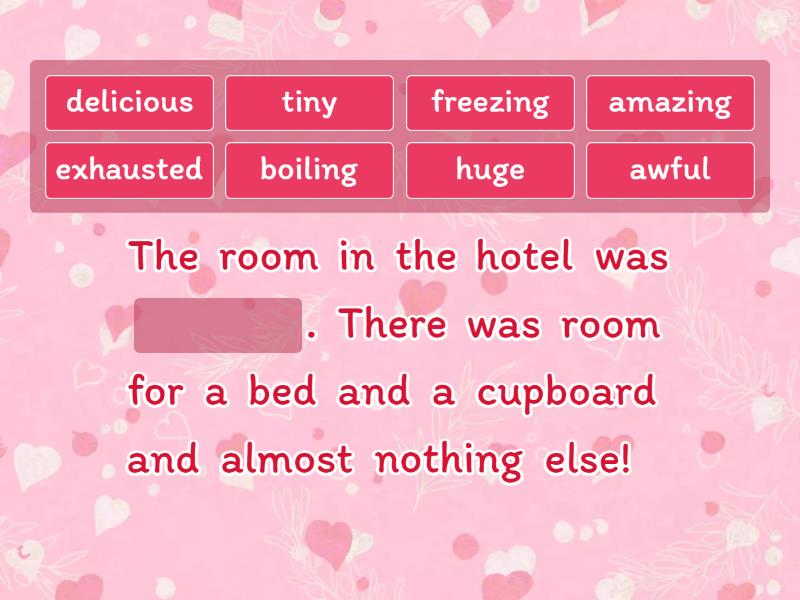 Adjectives (after reading task) - Missing word