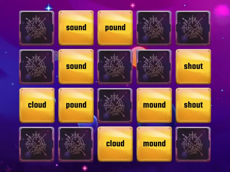 Unit 5 Week 1 Spelling Words - Matching pairs
