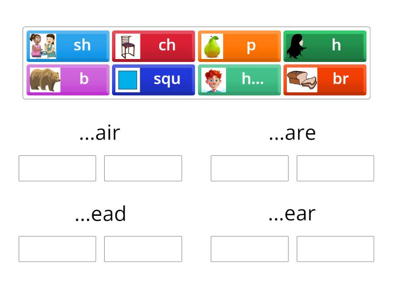 air, are, ea, ear - Group sort