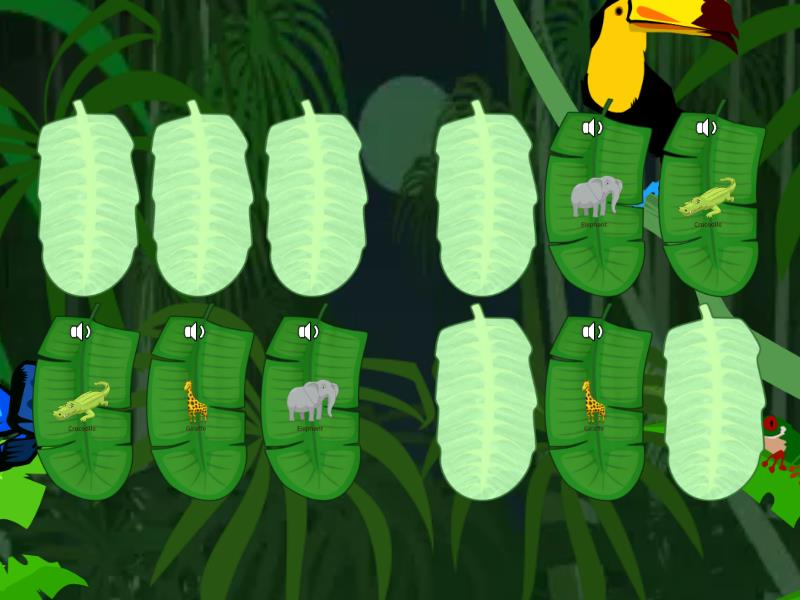 Game: animal in savannah - Matching pairs