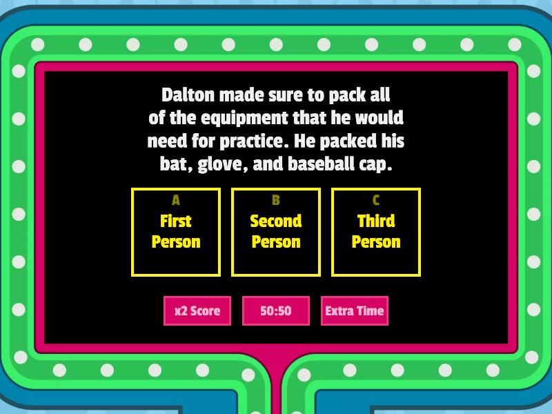 Point of View (1st-2nd-3rd) - Gameshow quiz