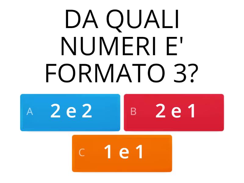 NUMERI AMICI - Quiz