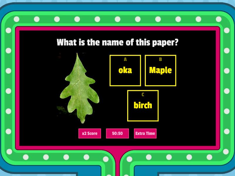 Green - Gameshow quiz