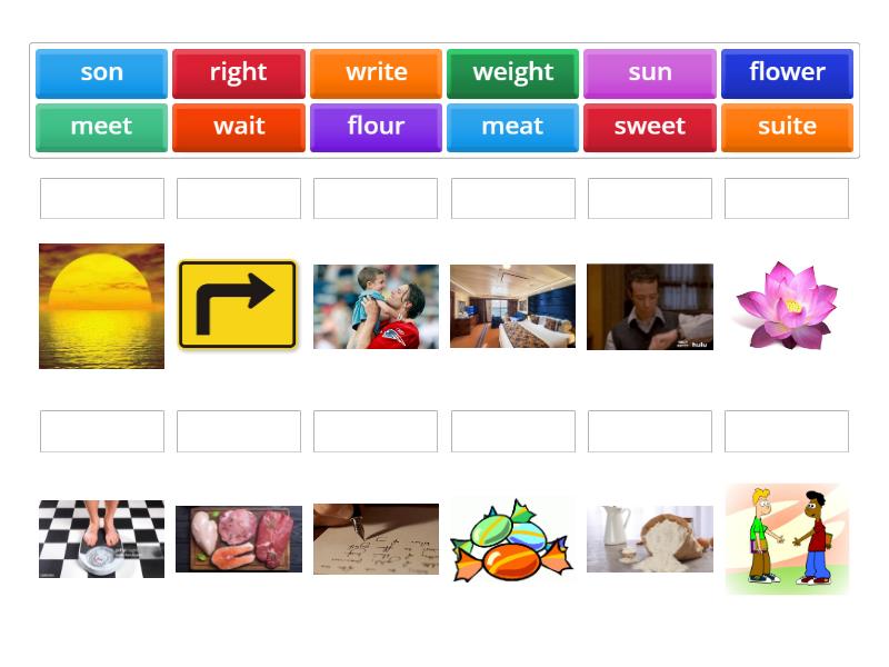 Homophones, match - Match up