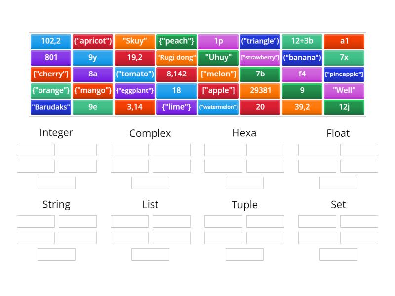 Data Types Matching - Group sort