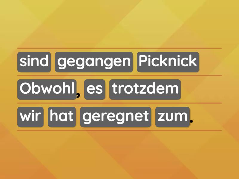 Obwohl trotzdem - Unjumble