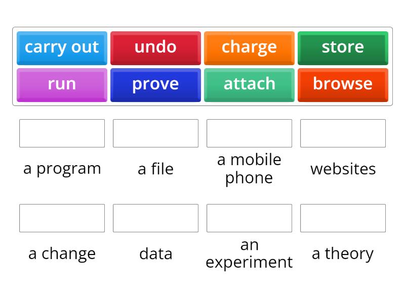 Collocations about technology - Match up