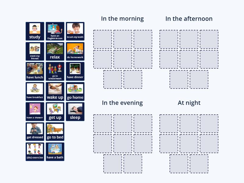 WW1 Unit 3.1 Daily routine (sorting) - Group sort