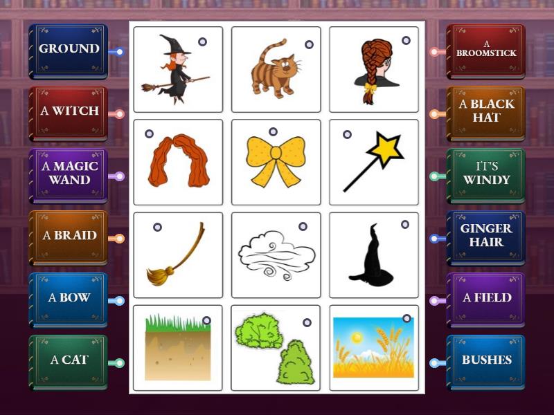 ROOM ON THE BROOM FLASHCARDS 1ST DECK - Labelled diagram