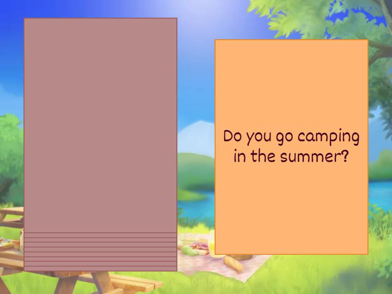 summertime questions - Speaking cards
