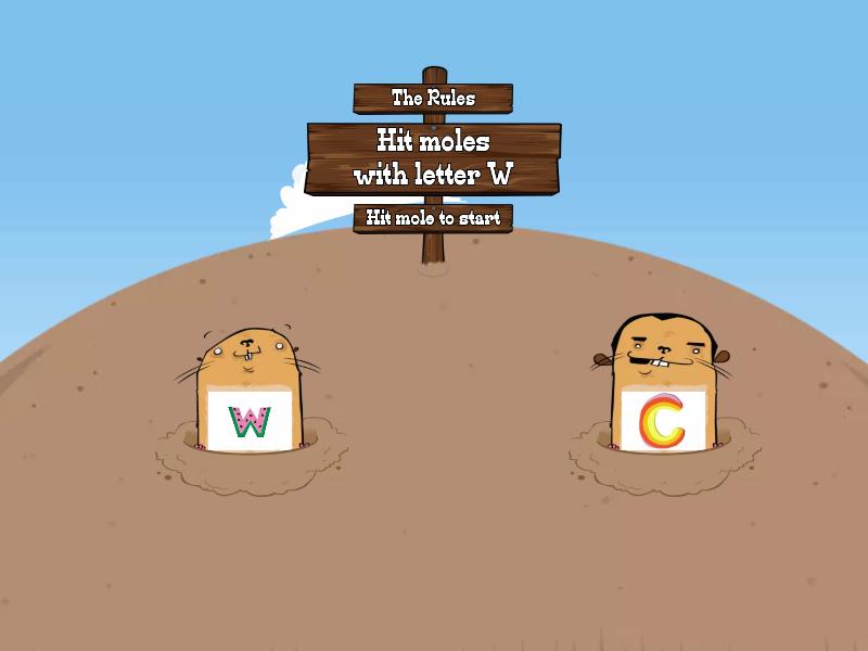 Letter W - Whack-a-mole