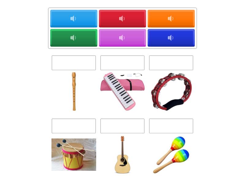 DESCUBRIENDO LOS INSTRUMENTOS MUSICALES - Une las parejas