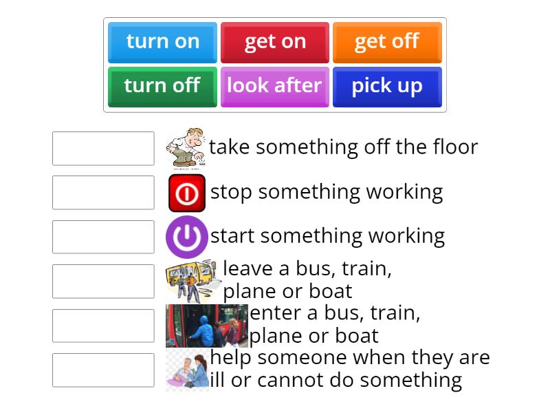 Phrasal verbs. Prepare 6. unit 16 - Match up