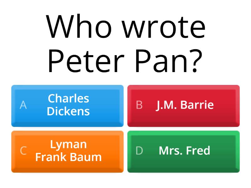 Peter Pan Final Comprehension - Quiz