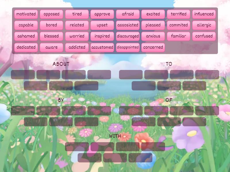 dependent prepositions c1 - Group sort