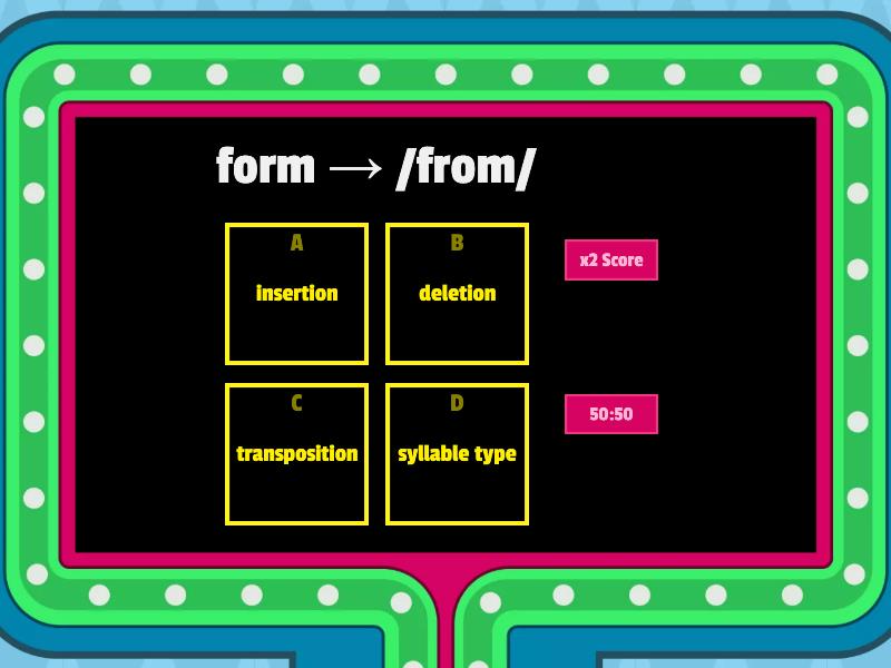 Reading Error Analysis Gameshow Quiz 3297