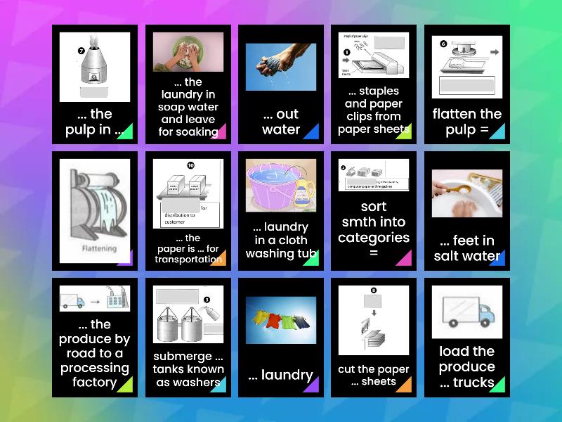 process verbs 2 - Fichas giratorias