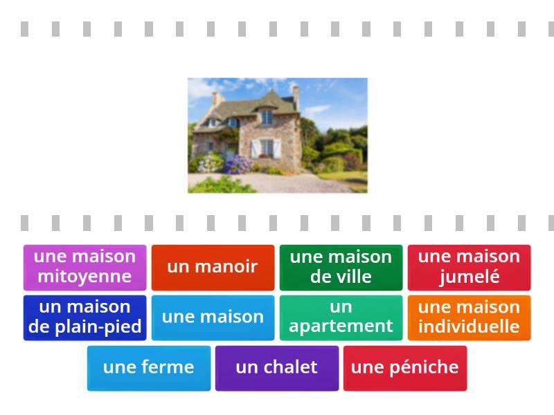 les types de logement - Find the match