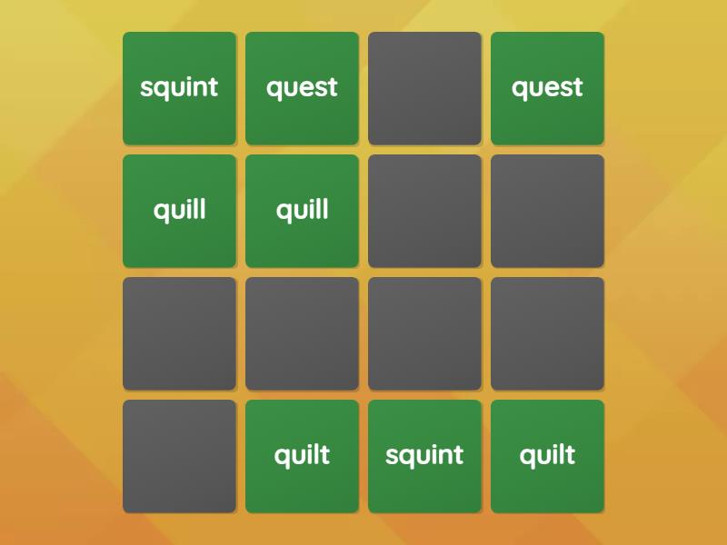 qu with blends - Matching pairs