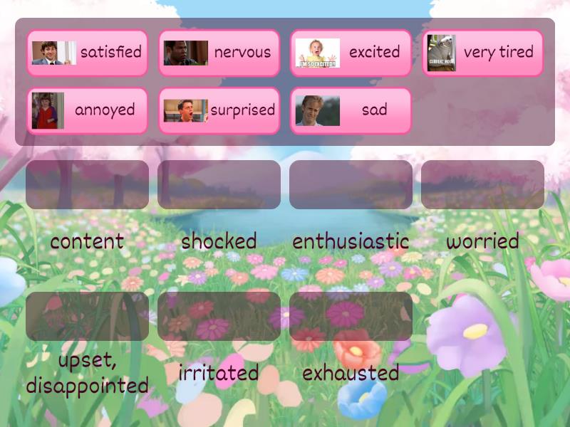 Emotions and Feelings - Synonyms - Une las parejas