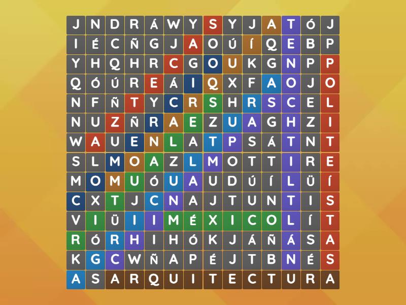 Los aztecas - Sopa de letras