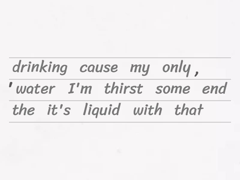 Words reorder - Unjumble