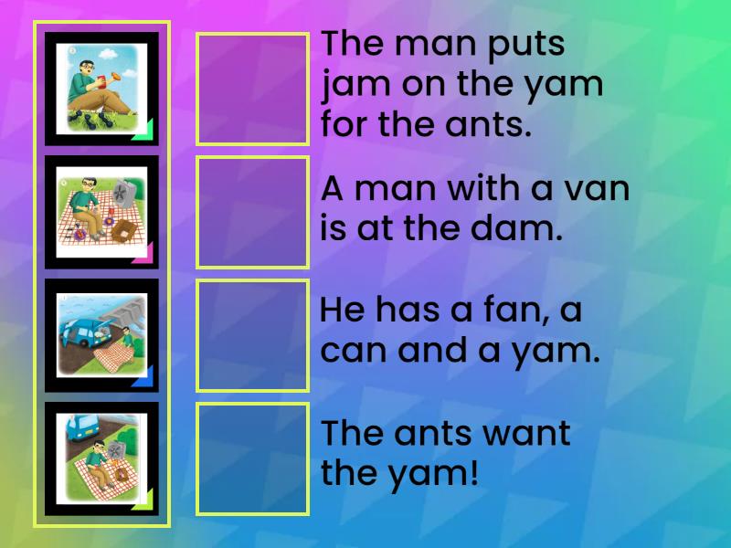 Oxford Phonics World 2. Story p.11 "Ants" - Match up