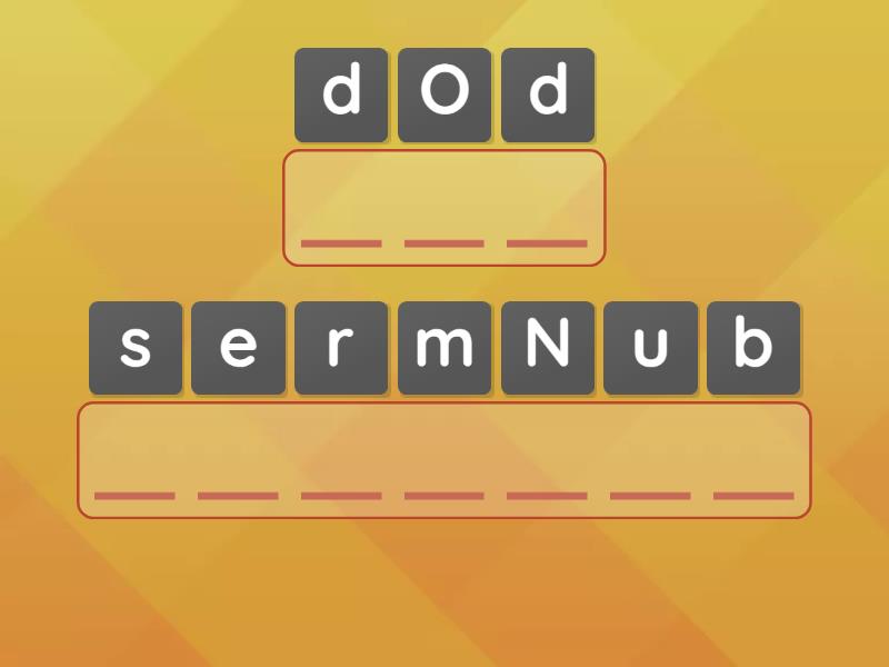 Math Words - Anagram