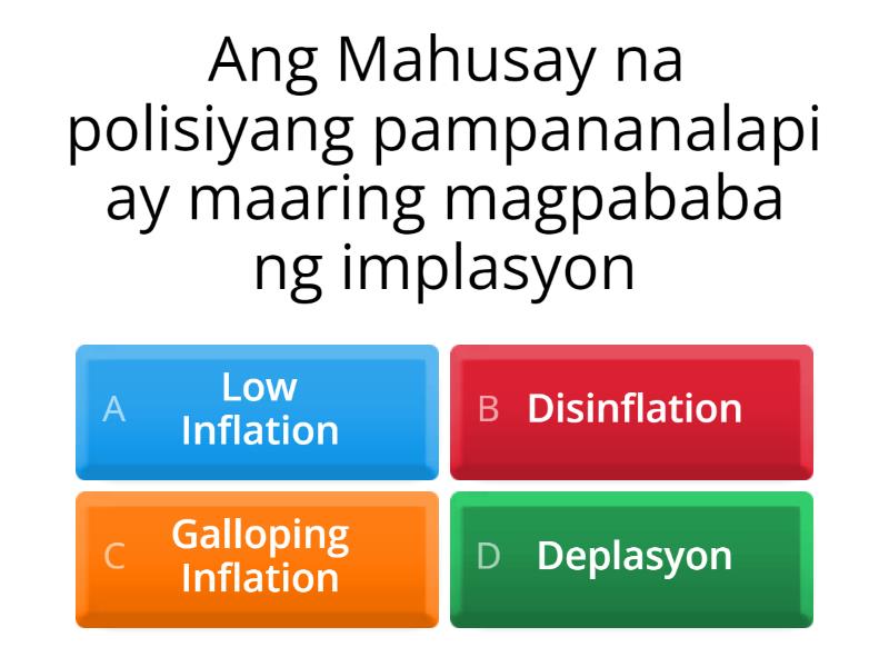Antas ng Implasyon - اختبار تنافسي