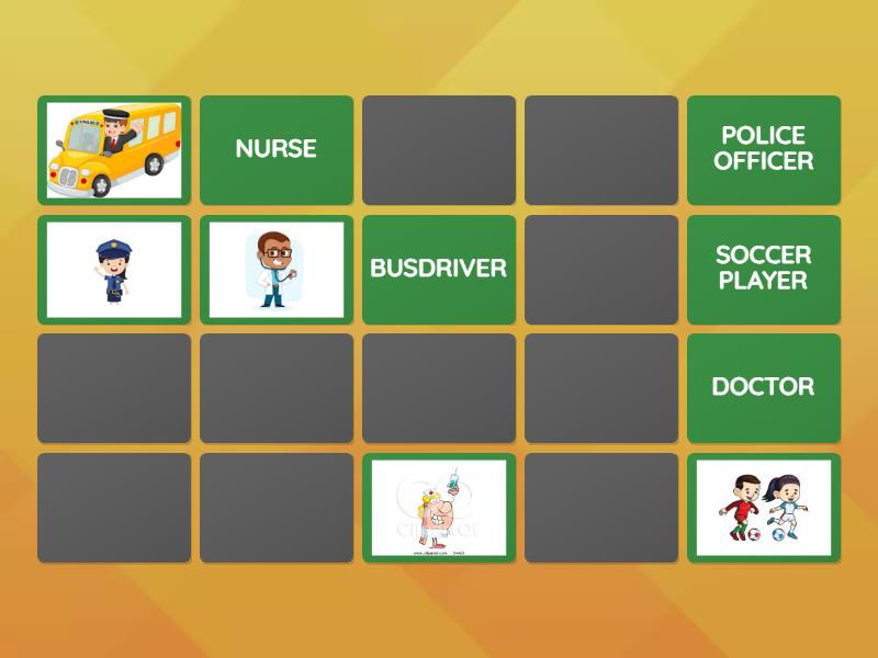 PROFESSIONS AND OCCUPATIONS - Matching pairs