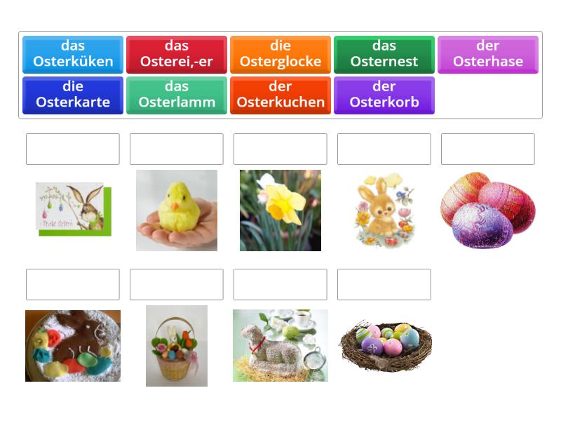 Ostern - Wortschatz (ISL alapján) - Match up