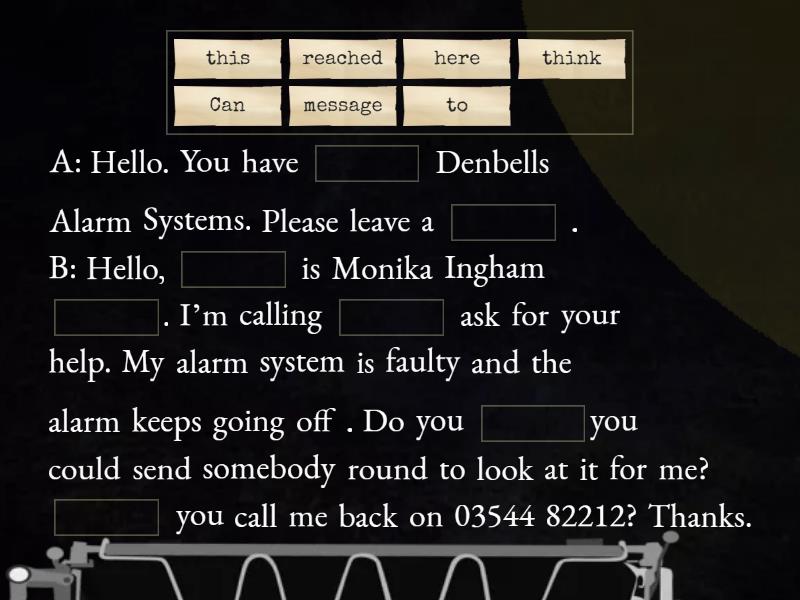 SpeakOut B1+ (1C) How to … leave phone messages - Complete the sentence