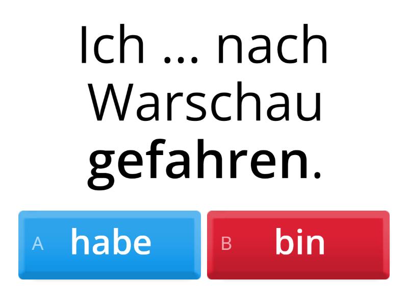 Perfekt mit HABEN oder SEIN? - Quiz