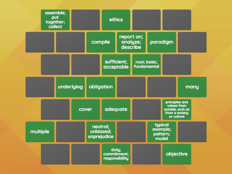 News - Vocabulary (Challenging) - Matching pairs