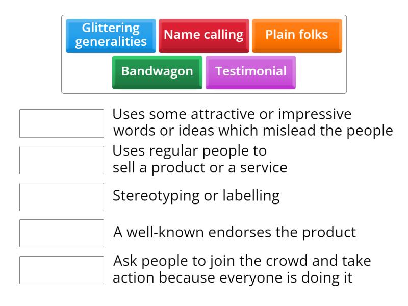 Propaganda Technique - Match up